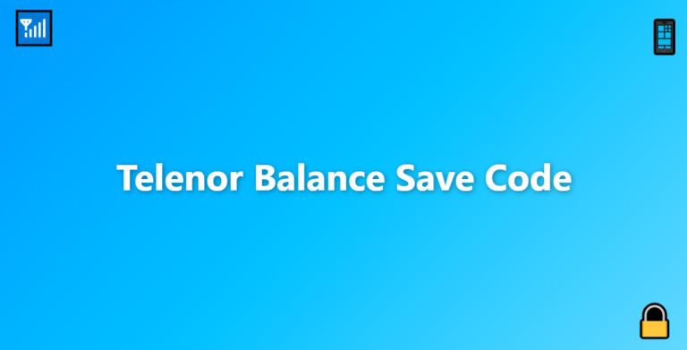 Telenor Balance Save Code 2025 - The Dusk